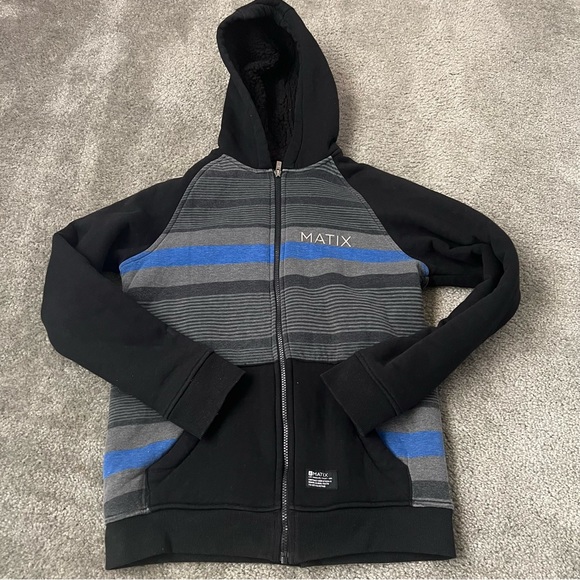 Matix | Jackets & Coats | Matix 416 Large Black With Blue Strip | Poshmark